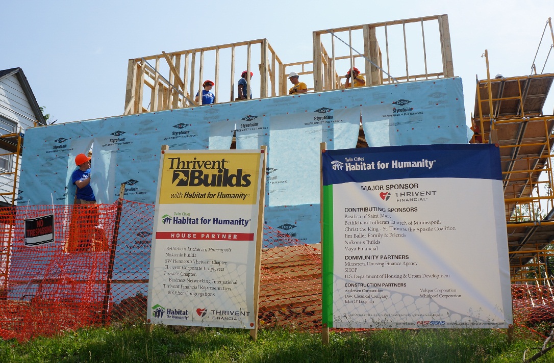 Thrivent commits to eight Twin Cities Habitat for Humanity homes in 2015